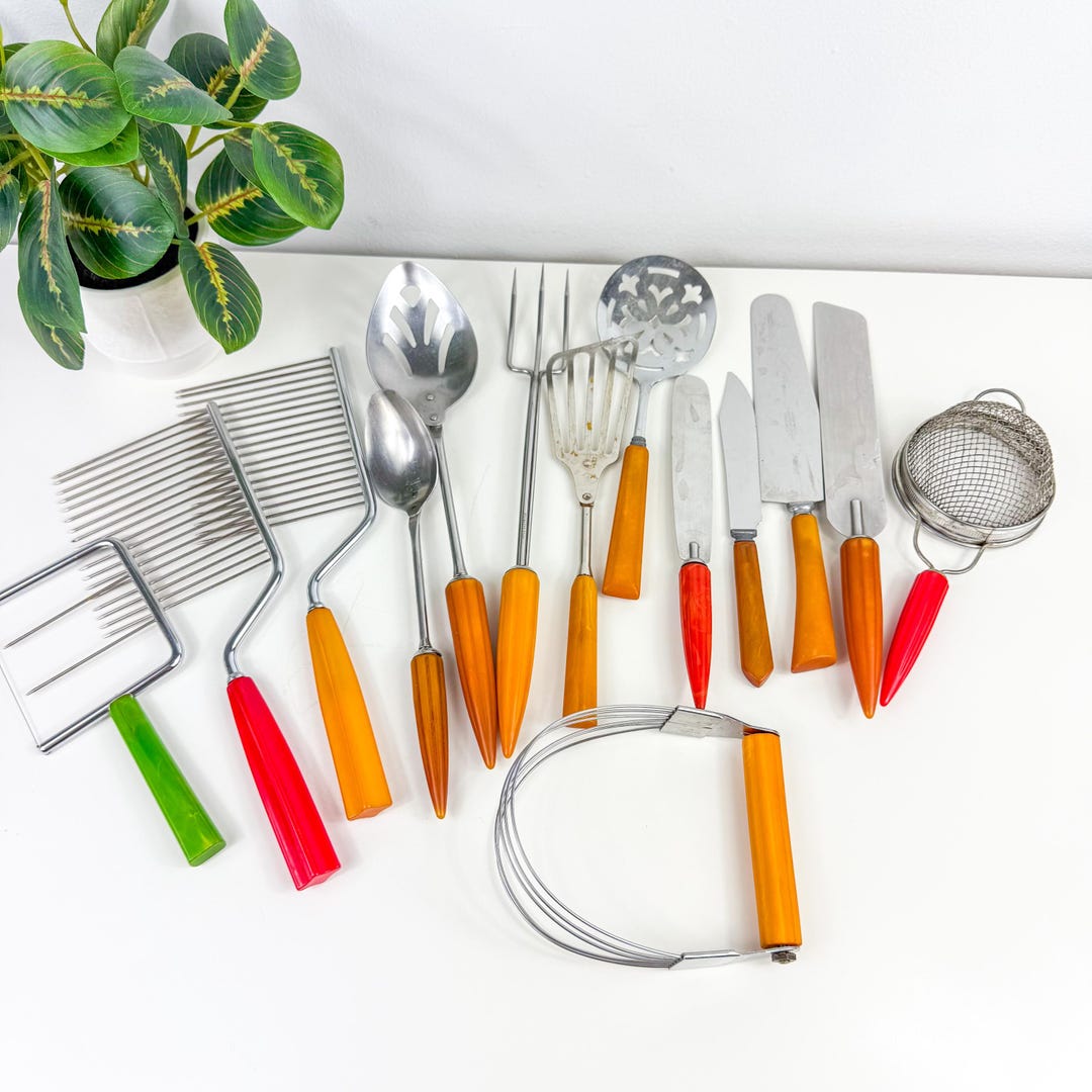 Vintage Bakelite Kitchen Utensils, Your Choice: Bullet Handle Androck ...