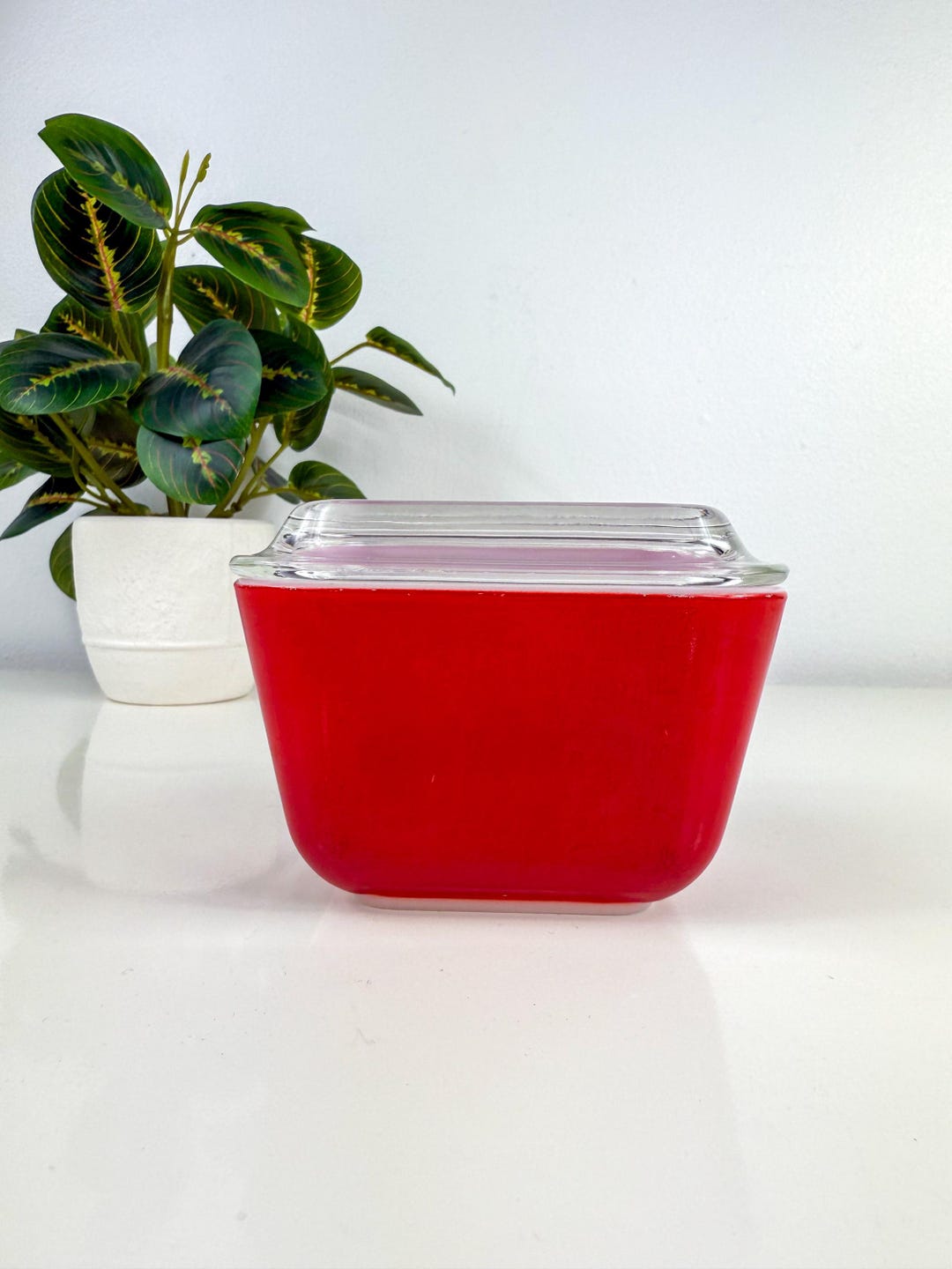 Vintage Pyrex Primary Colors Red Refrigerator Dishes #501 W/lid, Small ...