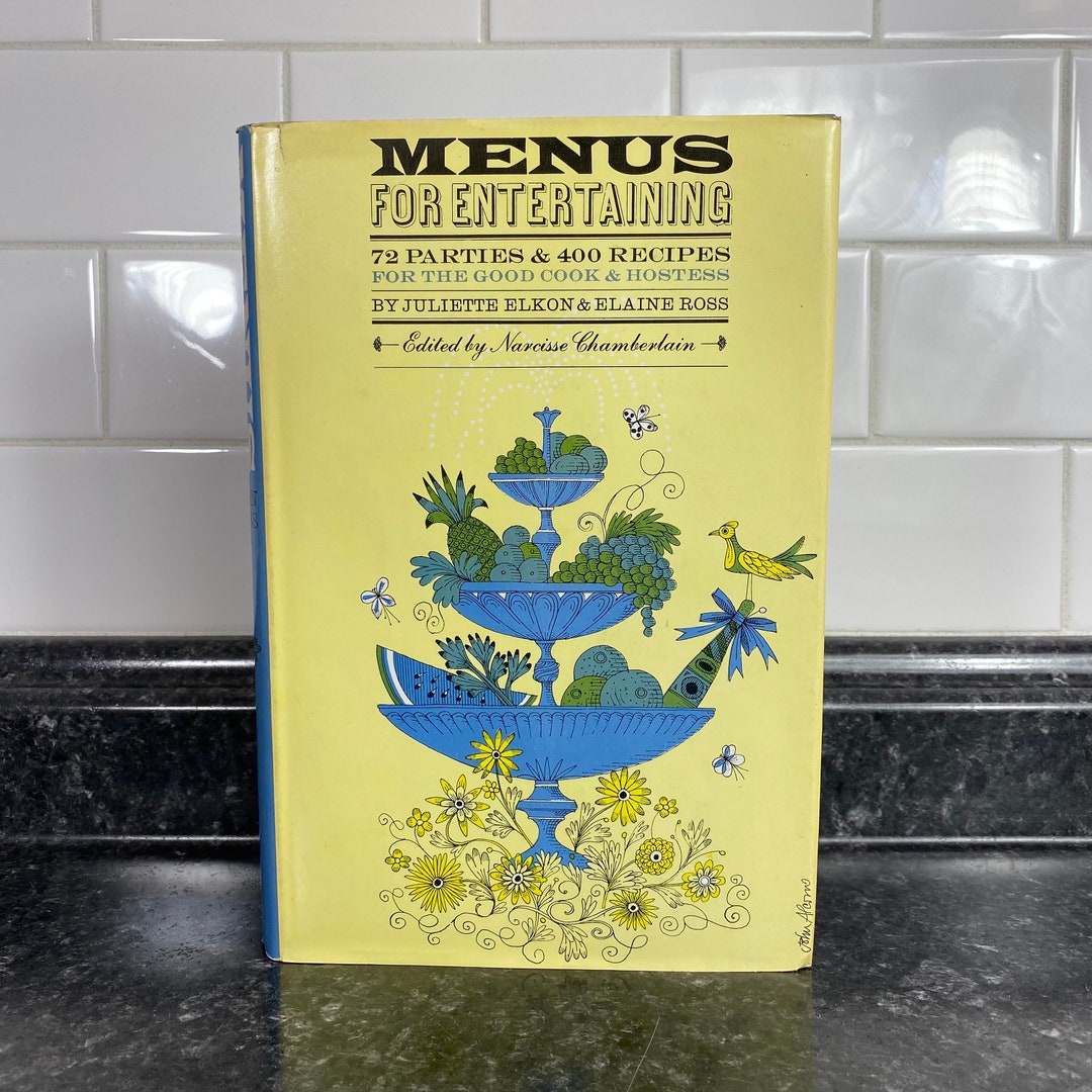 Menus for Entertaining by Juliette Elkon & Elaine Ross, Vintage 1960s ...