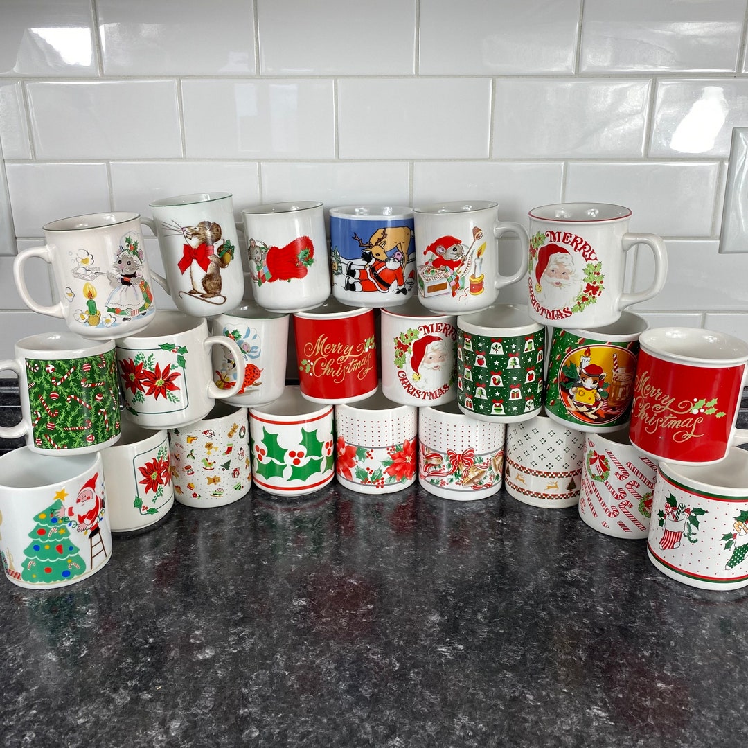 Single Christmas Vintage Assorted Mug Various Designs: Christmas Mice ...