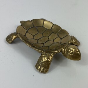 Vintage Brass Turtle Trinket Dish Set of 2, Ashtray Soap Dish Turtle ...