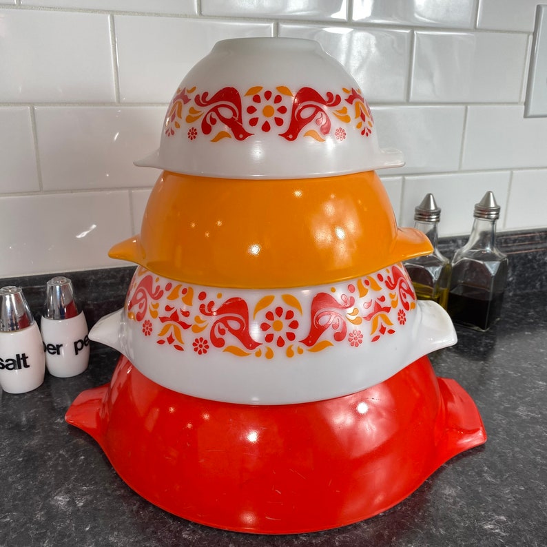 Vintage Pyrex Friendship Cinderella Mixing Bowl Complete Set - Etsy