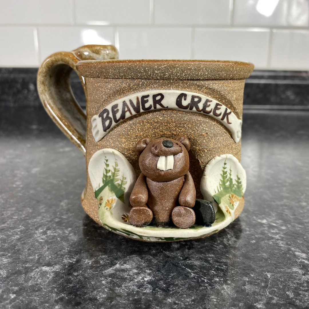 Vintage Beaver Creek Colorado Stoneware Coffee Mug, Hand Made Ceramic ...