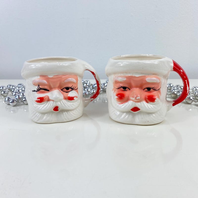 Vintage Santa Mugs - Etsy
