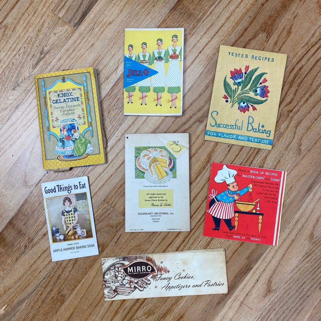 Vintage Cooking/baking Booklet Lot Mini Cookbook Pamphlets Advertising ...