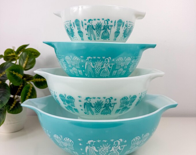 Vintage 1970s Pyrex Butterprint Cinderella Bowl Complete Set of Four ...