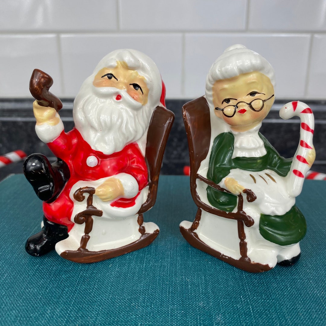 Vintage Santa & Mrs. Claus Salt and Pepper Shakers: Rocking Chair ...
