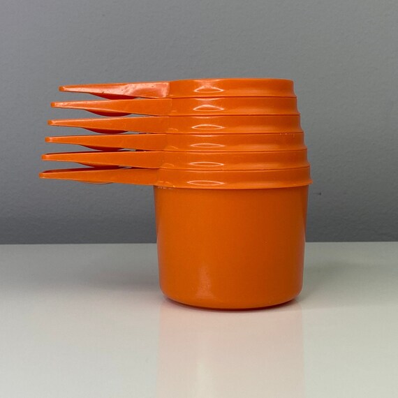 Tupperware Retro Orange Nesting Measuring Cups Set of 6 - Etsy
