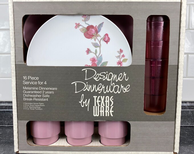 New Old Stock, 1990's Designed Dinnerware by Texas Ware Vintage Set ...
