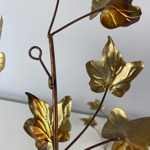 Vintage Metal Leaf Branch Wall Decor, Wall Art Brass and Copper Leaf ...