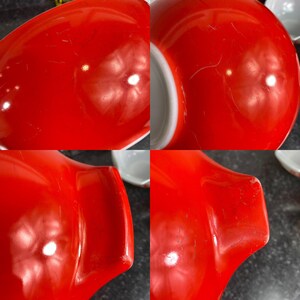 Vintage Pyrex Friendship Cinderella Mixing Bowl Complete Set of 4 Red ...
