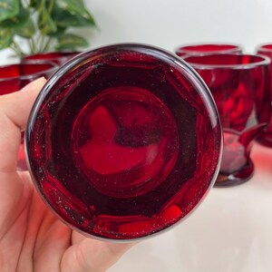 Set of 8 Vintage Viking Red Glass Cocktail Glasses: MCM Barware - Etsy