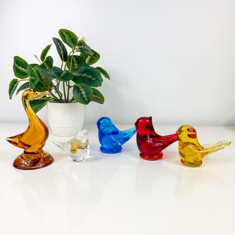 Vintage Viking Glass Duck - Etsy