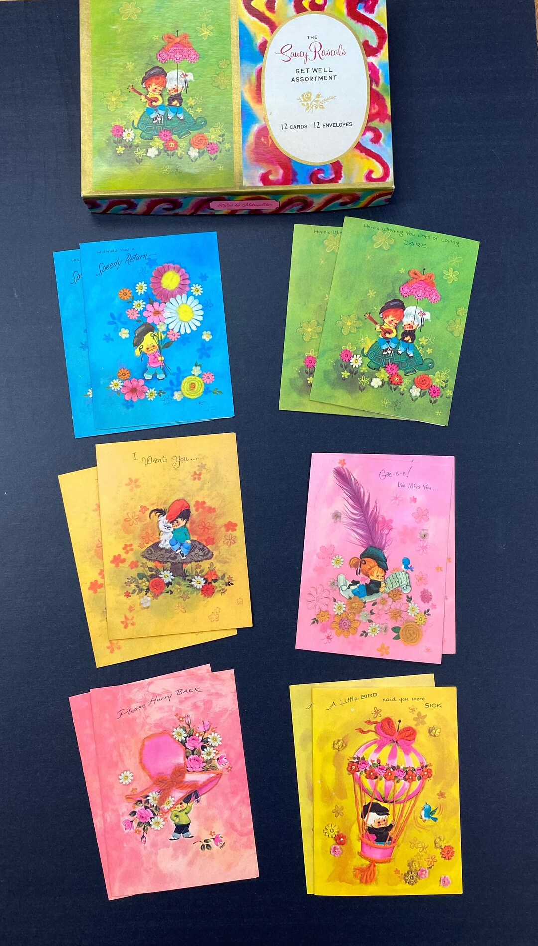 Vintage "the Saucy Rascals" by Davey, Get Well Assortment Cards ...