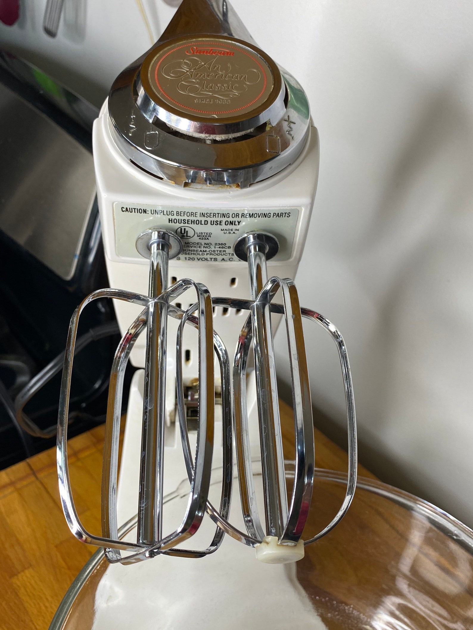 Vintage 1980s Deluxe Sunbeam Mixmaster Stand Mixer Model 2360 | Etsy