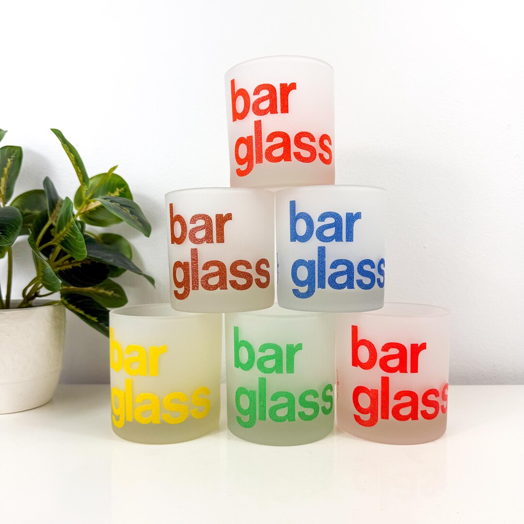 Morgan Textured 'bar Glass' Multicolor Set 6 Whiskey Glasses Low Ball ...