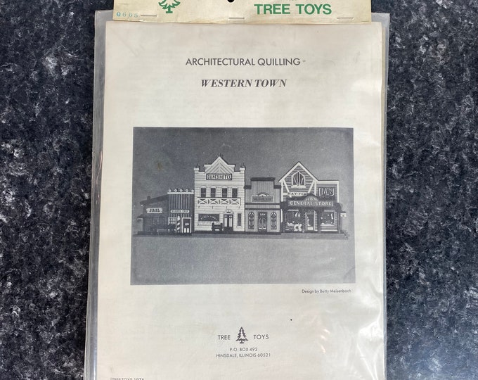 Vintage Tree Toys Craft Kit, Architectural Quilling Western Town ...