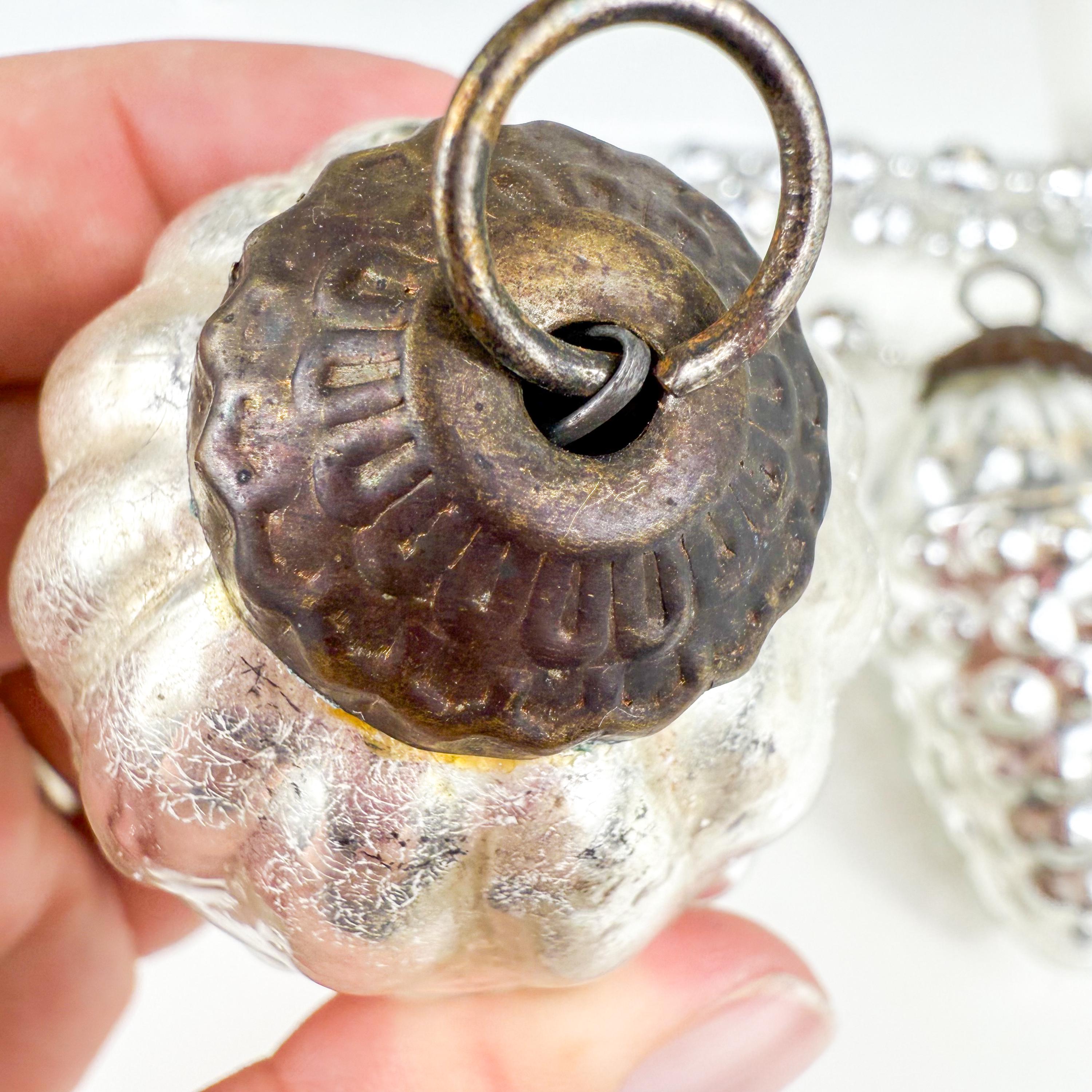Vintage Large Glass Heavy German Kugel Style Christmas Ornaments - Sold ...