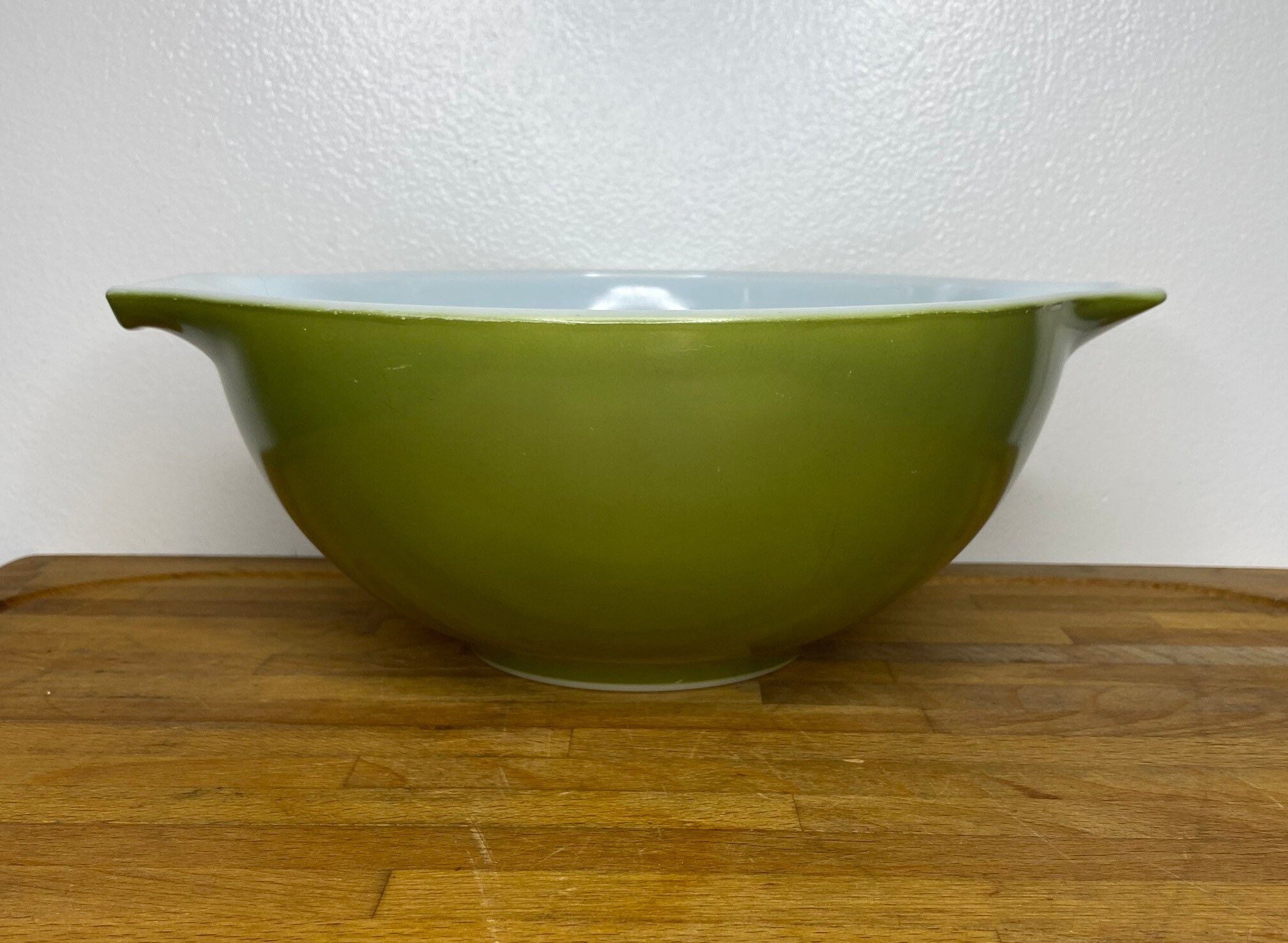 Vintage Pyrex 443 Green Cinderella mixing bowl Verde Collectible Glass ...
