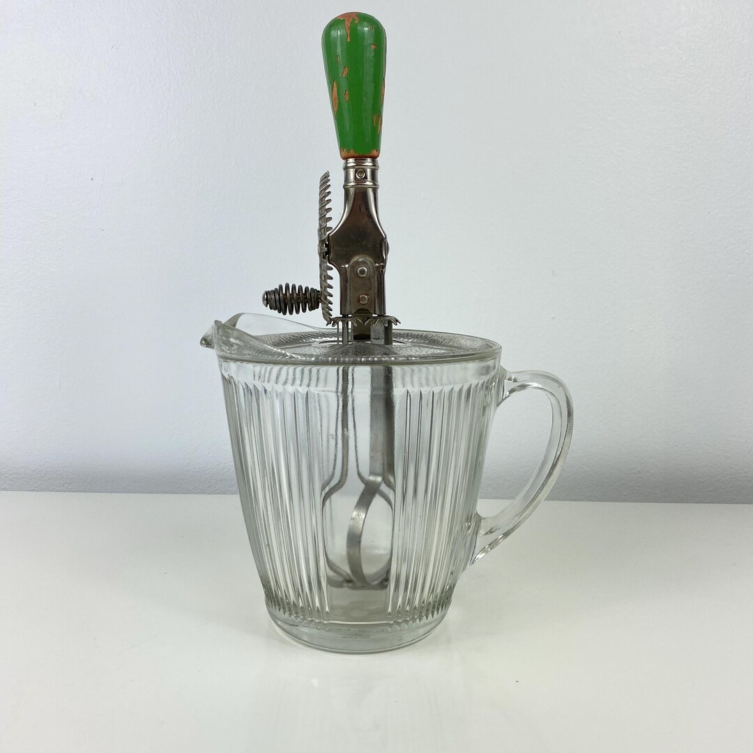 Vintage ECKO Hand Mixer Glass Pitcher Mixing Bowl W/splash Guard ...