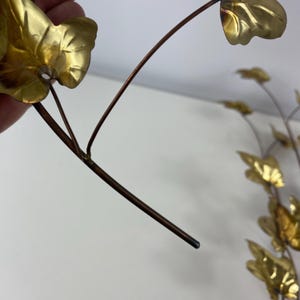 Vintage Metal Leaf Branch Wall Decor, Wall Art Brass and Copper Leaf ...