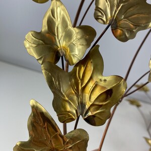 Vintage Metal Leaf Branch Wall Decor, Wall Art Brass and Copper Leaf ...