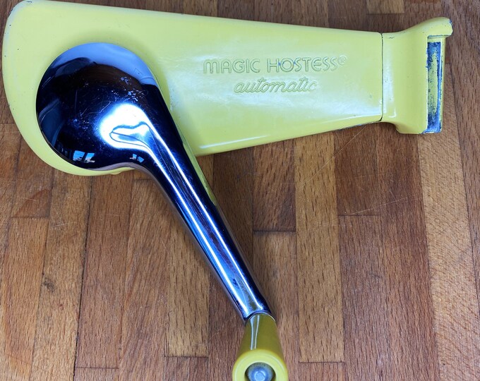 Vintage Yellow Magic Hostess Automatic Can Opener | 1950's Wall Mounted ...
