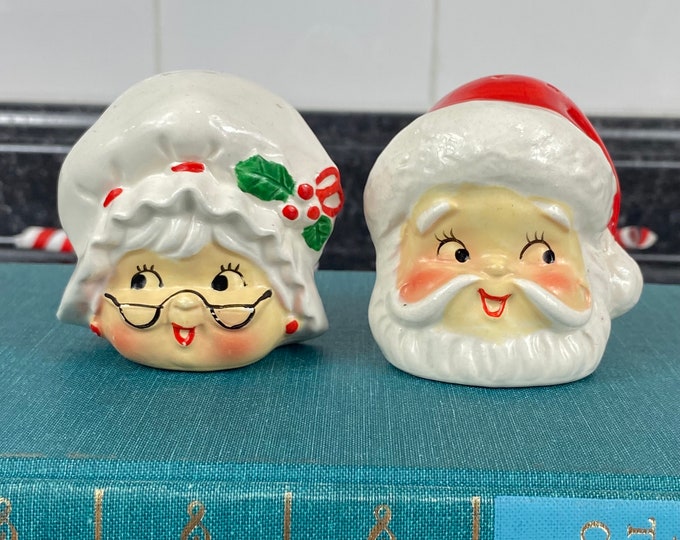 Vintage 1950s Santa and Mrs. Claus Salt & Pepper Shakers, Made in Japan ...