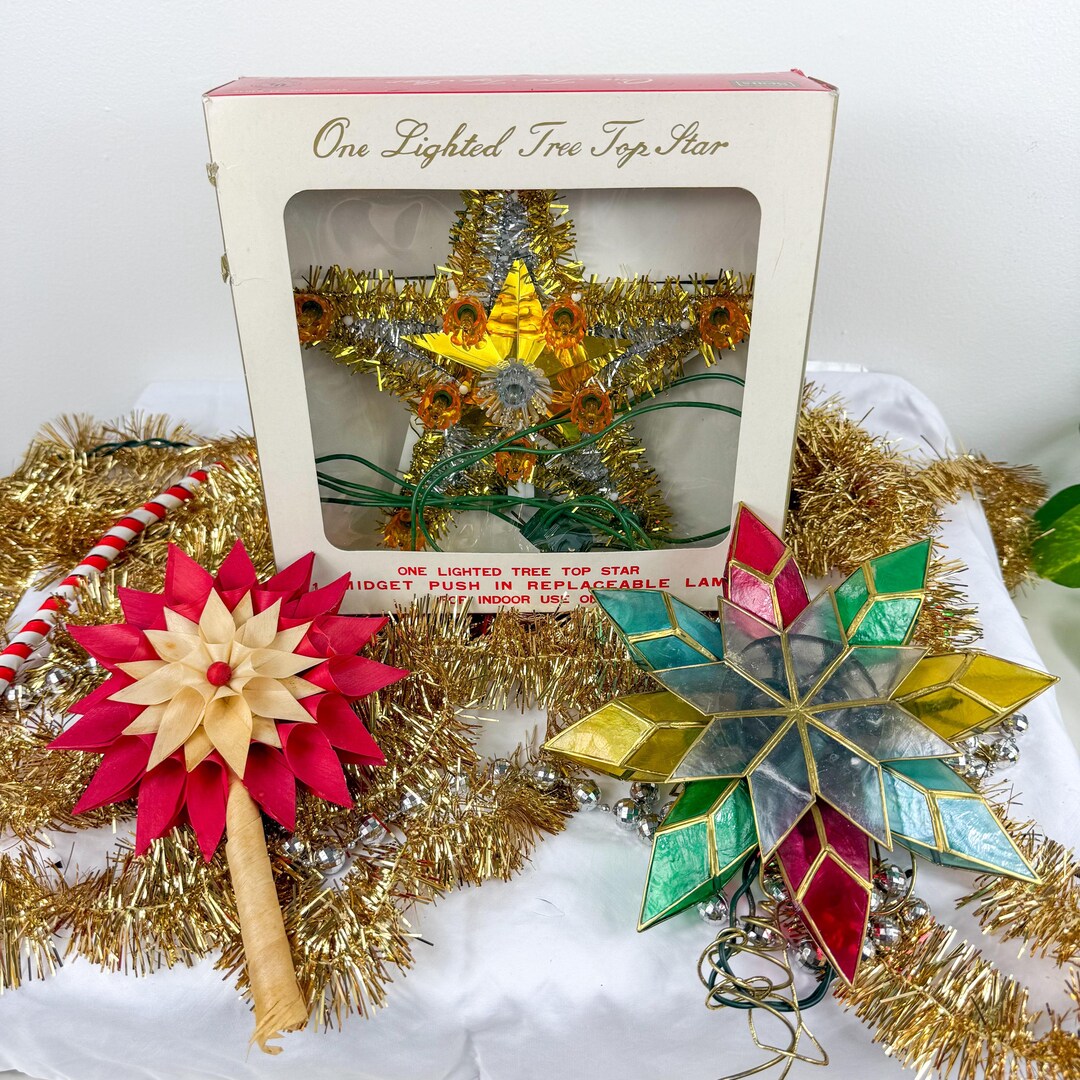 Vintage Star Tree Toppers in a Variety of Styles, Mixed Media, Sold ...