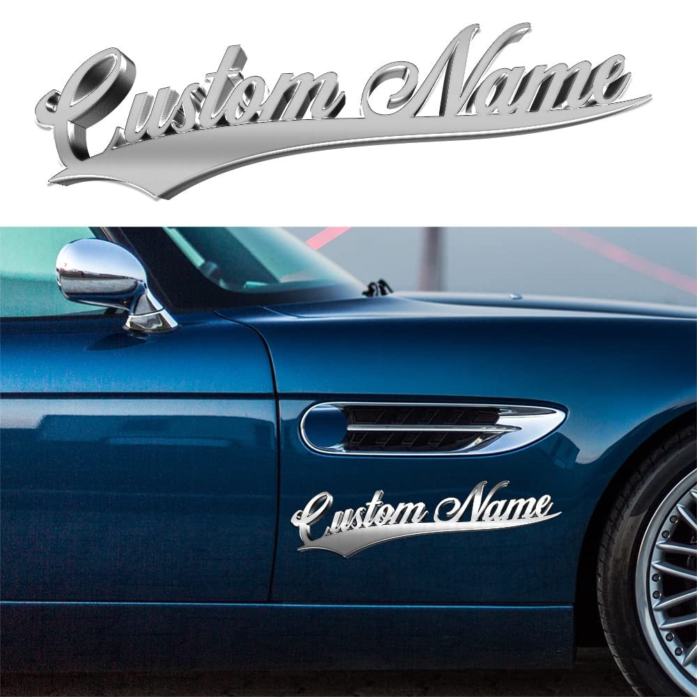 Personalized Retro Emblem Name Letter Vintage Initial Custom Car Metal ...
