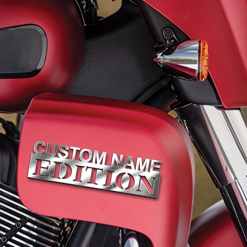 Custom Motorcycle Chrome Metal Logo, Motorcycle Emblem Monogram Name ...