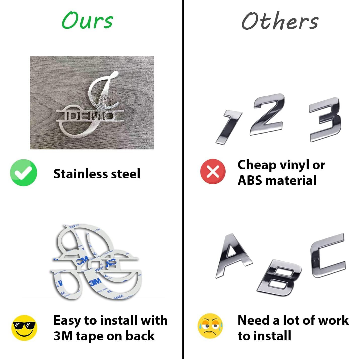 Personalized Car Name Emblem Badge Shape Emblem Monogram Name Letter ...