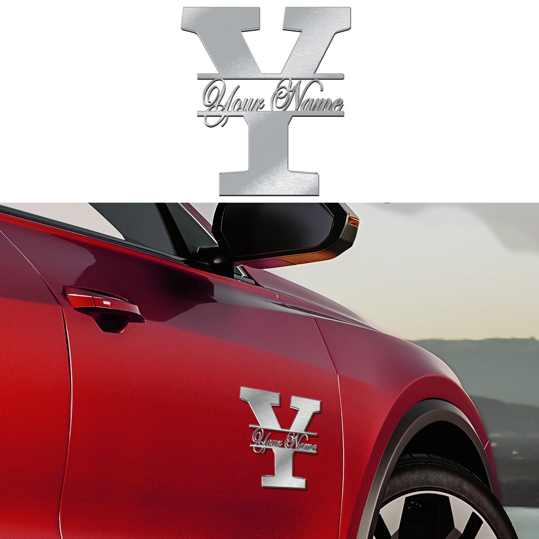 Personalized Car Name Emblem Badge Shape Emblem Monogram Name Letter ...