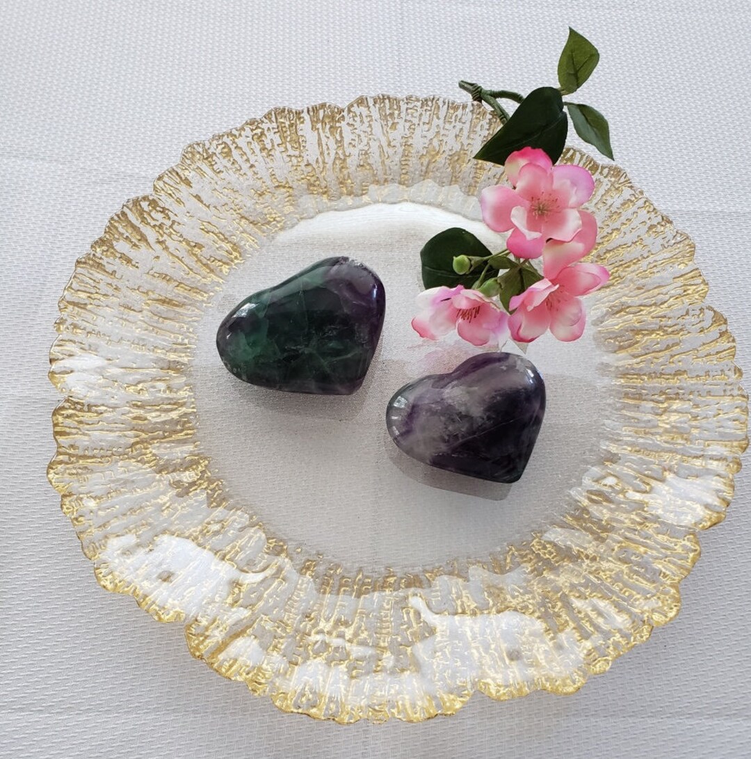 Rainbow Fluorite Heart/ Crystal Heart - Etsy