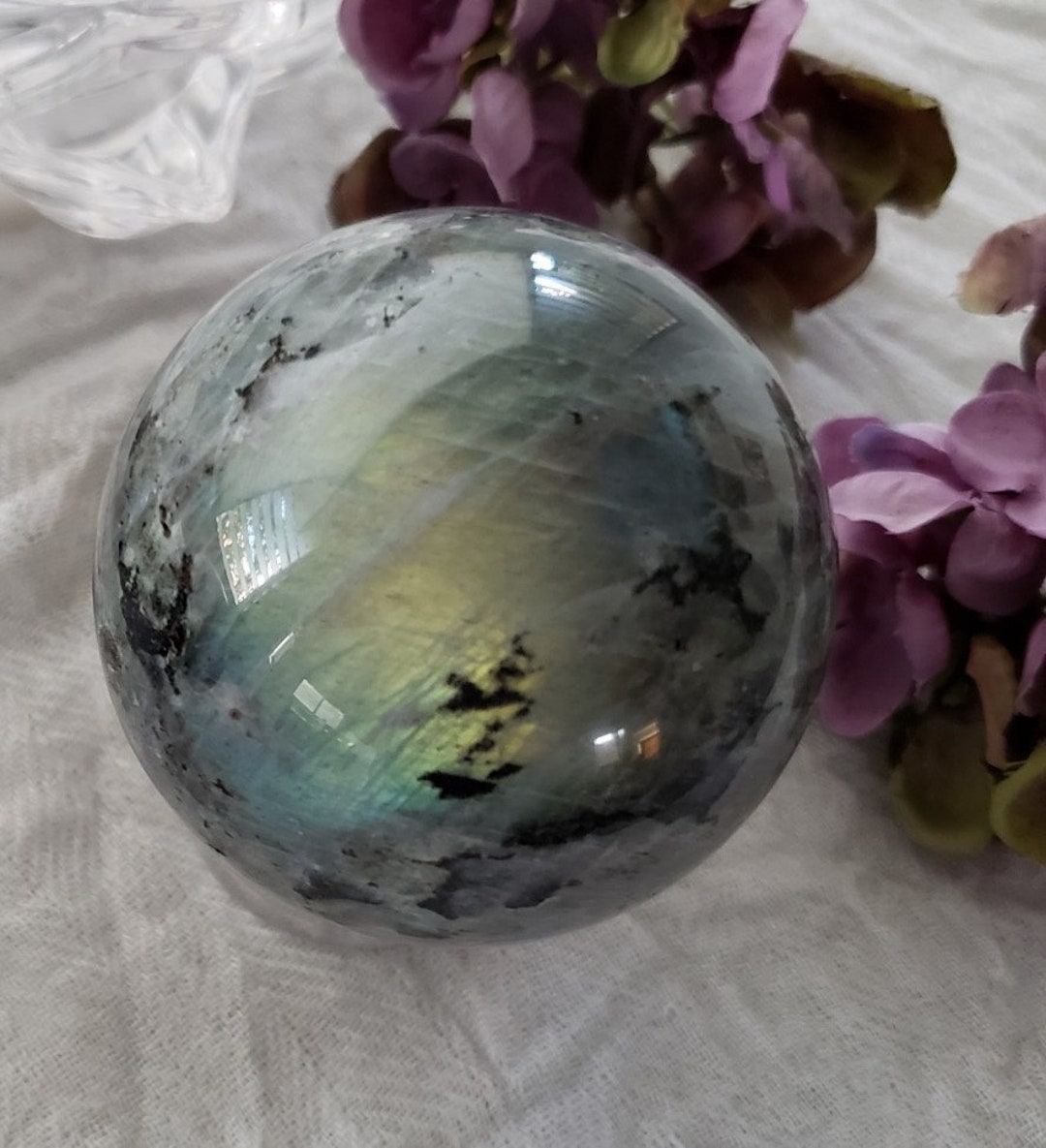 Labradorite Sphere/ Sunset Labradorite/ Rainbow Labradorite/ Llamativo ...