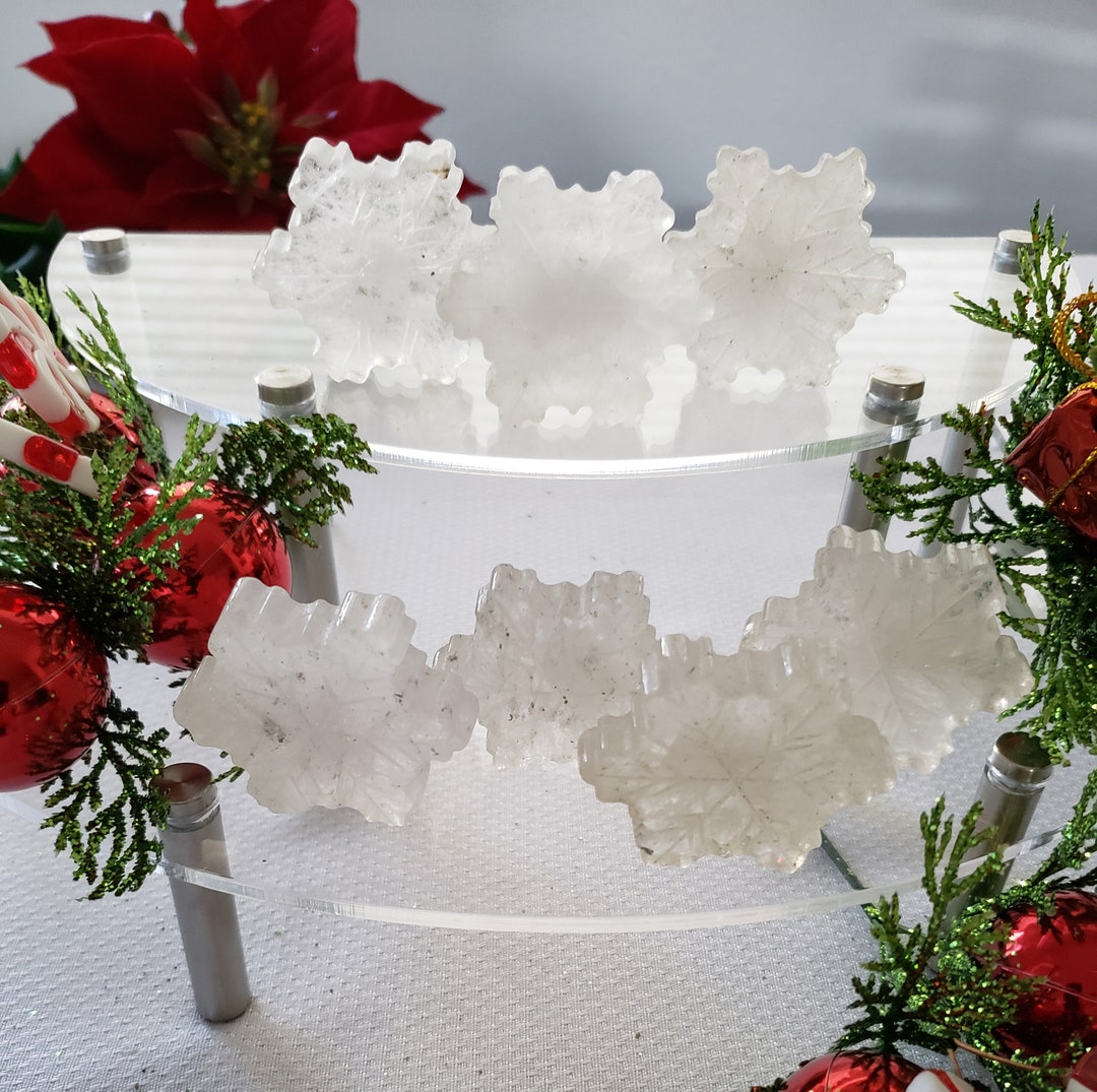 Clear Quartz Etched Snowflake/ Crystal Snowflake - Etsy