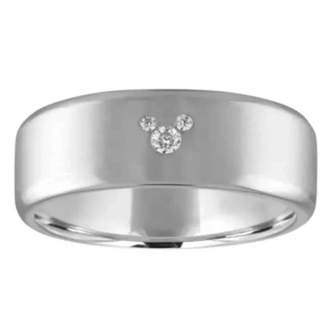 Mens Mickey Mouse Ears Disney Inspired Ring Mickey Wedding Band Mans ...
