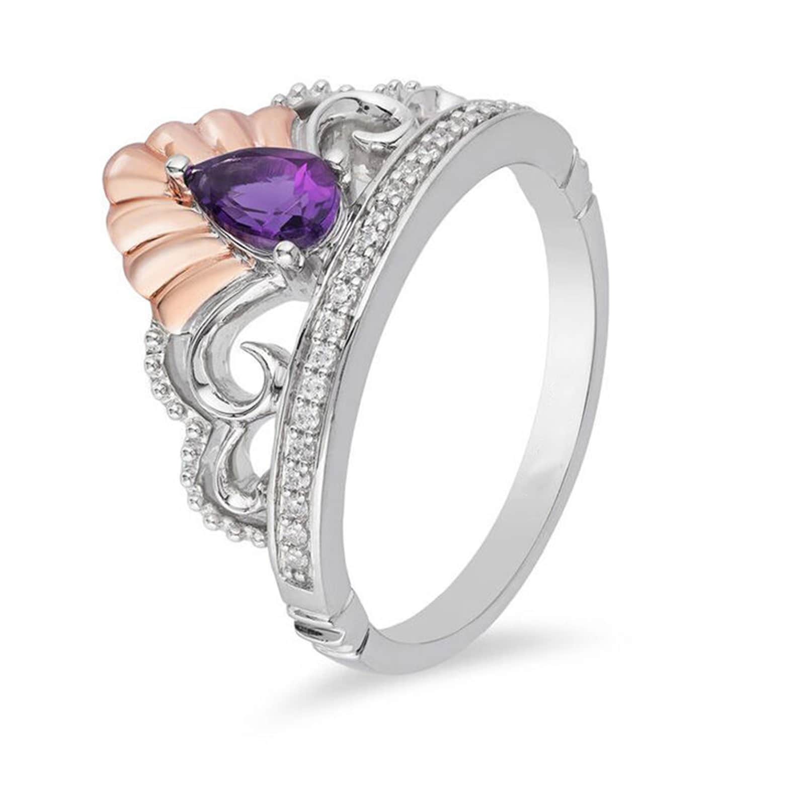 Enchanted Disney Ariel Amethyst Ring, Ariel Shell Ring, Enchanted ...