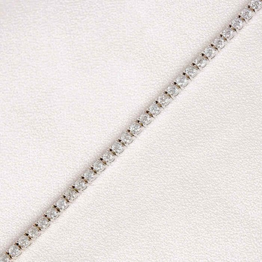 Classic CVD 2MM Round Cut Diamonds Tennis Bracelet 925 Sterling Silver ...