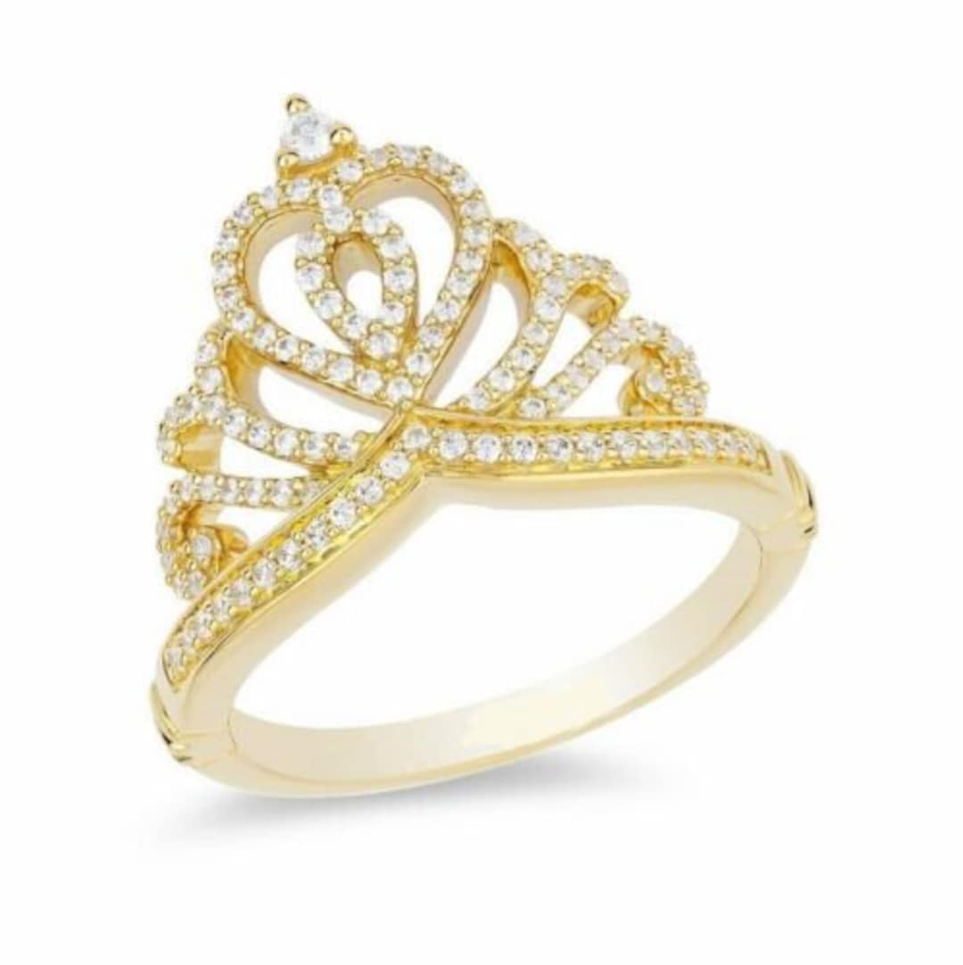 Enchanted Disney Tiar Princess Crown Ring Engagement Ring Heart - Etsy