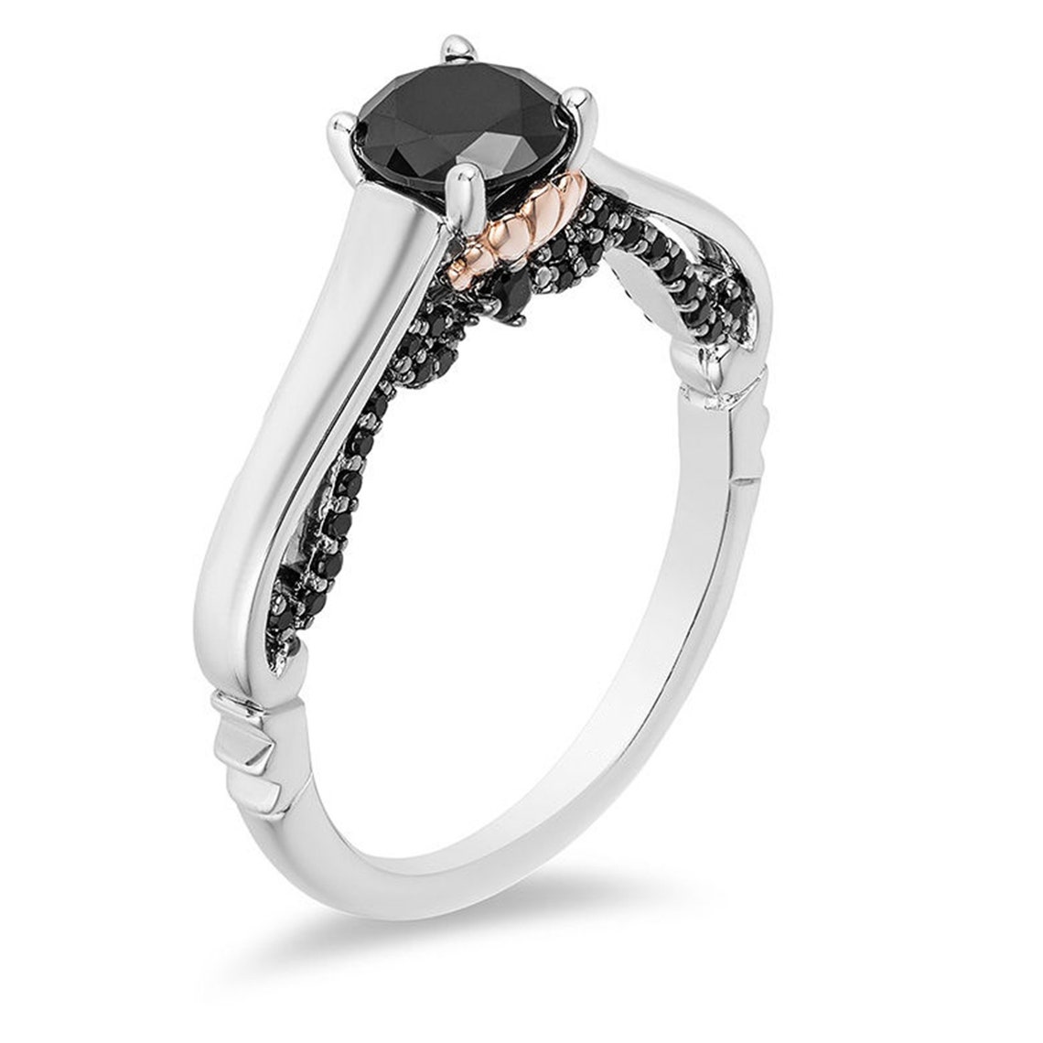 Enchanted Disney Villains Ursula Ring 1.0 Ct Round Cut Black | Etsy