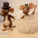 Needle Felted Mouse Bride and Groom Wedding Mouselings Made to Order - Etsy