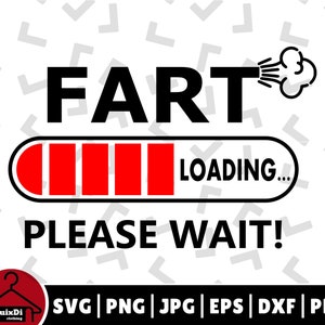 Fart Loading Please Wait SVG, Baby Bodysuit Clipart Cnc File ...