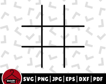 Tic Tac Toe Grid Svg - Etsy