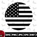 Round US Flag Svg, Circle American Flag Vector Cut File Silhouette ...