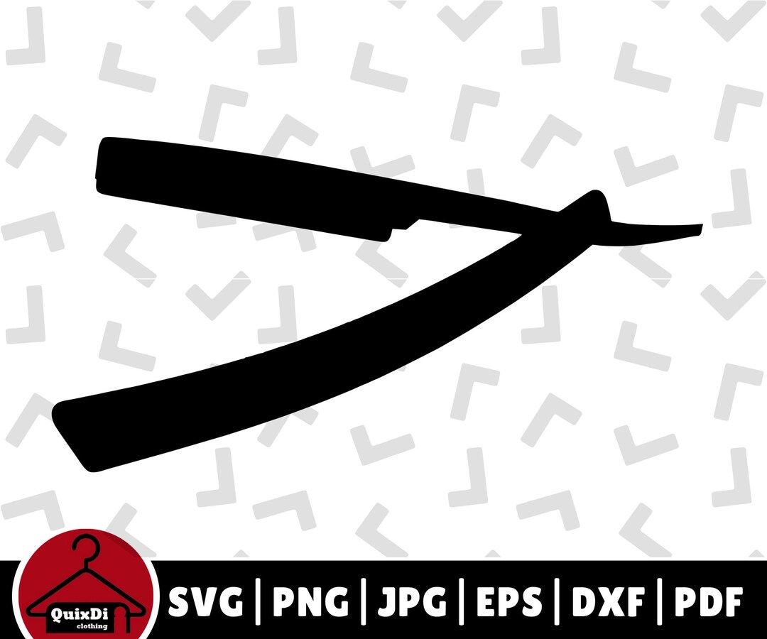 Vintage Straight Blade Svg, Straight Razor Silhouette Cricut Instant ...
