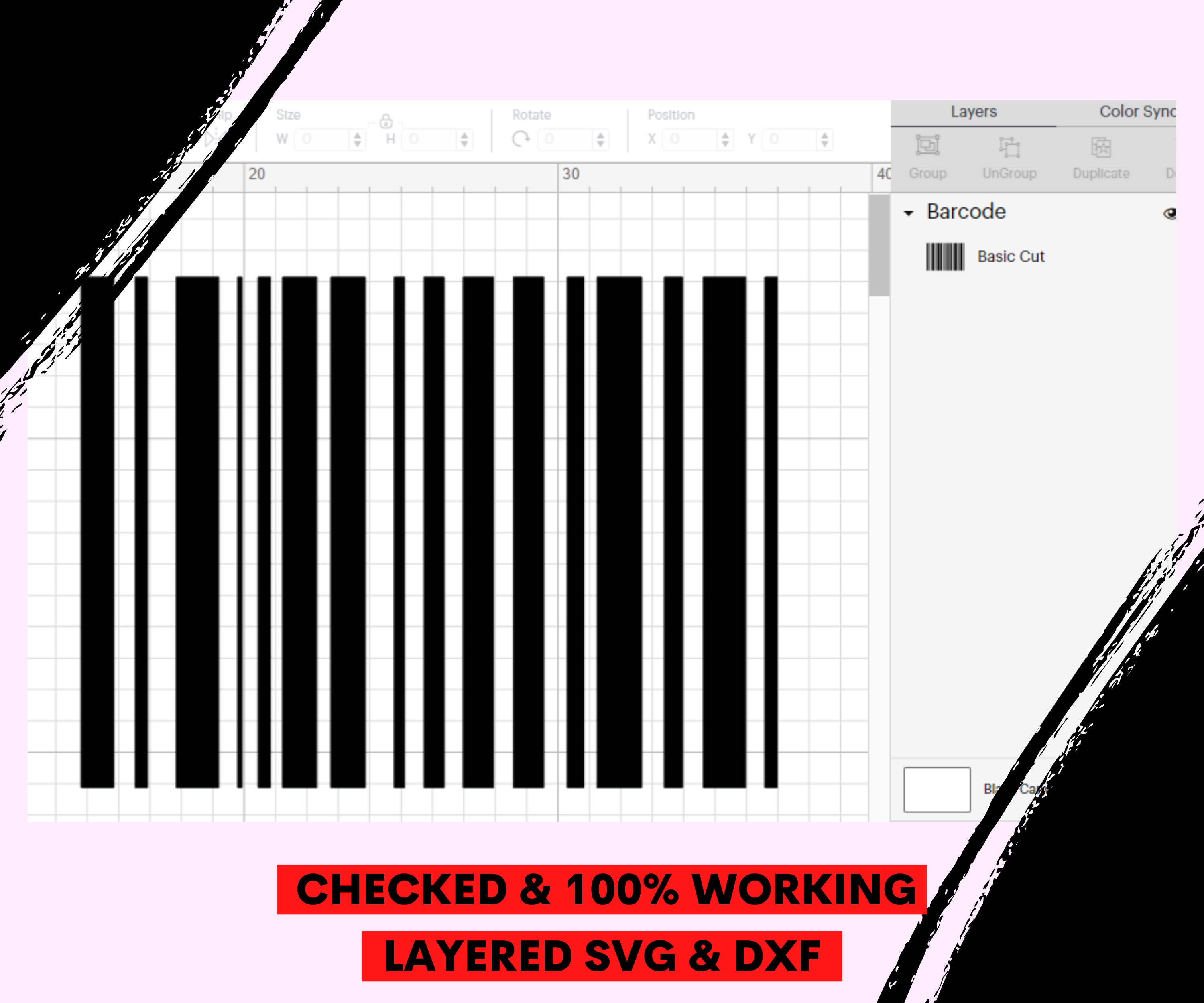 Barcode Svg Barcode Vector File Silhouette Cricut Instant - Etsy