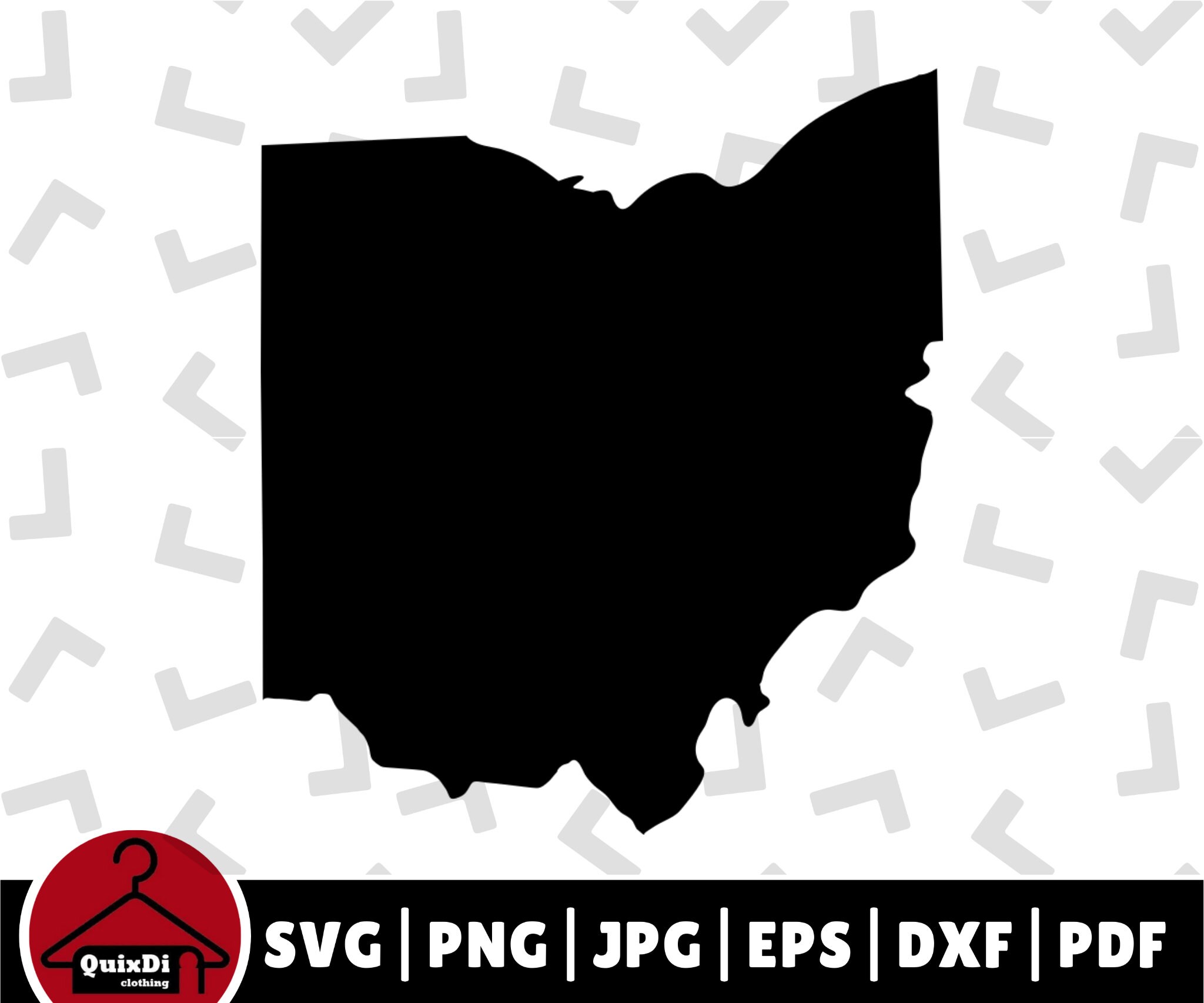 Ohio Map SVG, Ohio State Map Vector File, States of America Silhouette ...