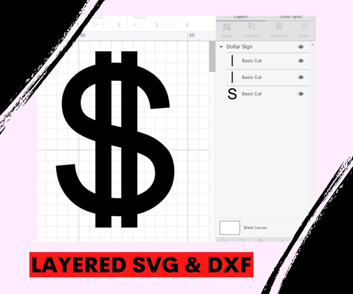 Dollar Sign Svg Dollar Symbol Outline Clip Art USD Vector | Etsy