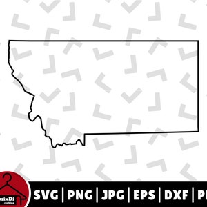 Montana State Outline SVG, Montana Map Vector File, States of America ...
